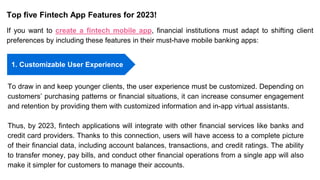Essential Features to Include in Fintech App Development for 2023 | PPT