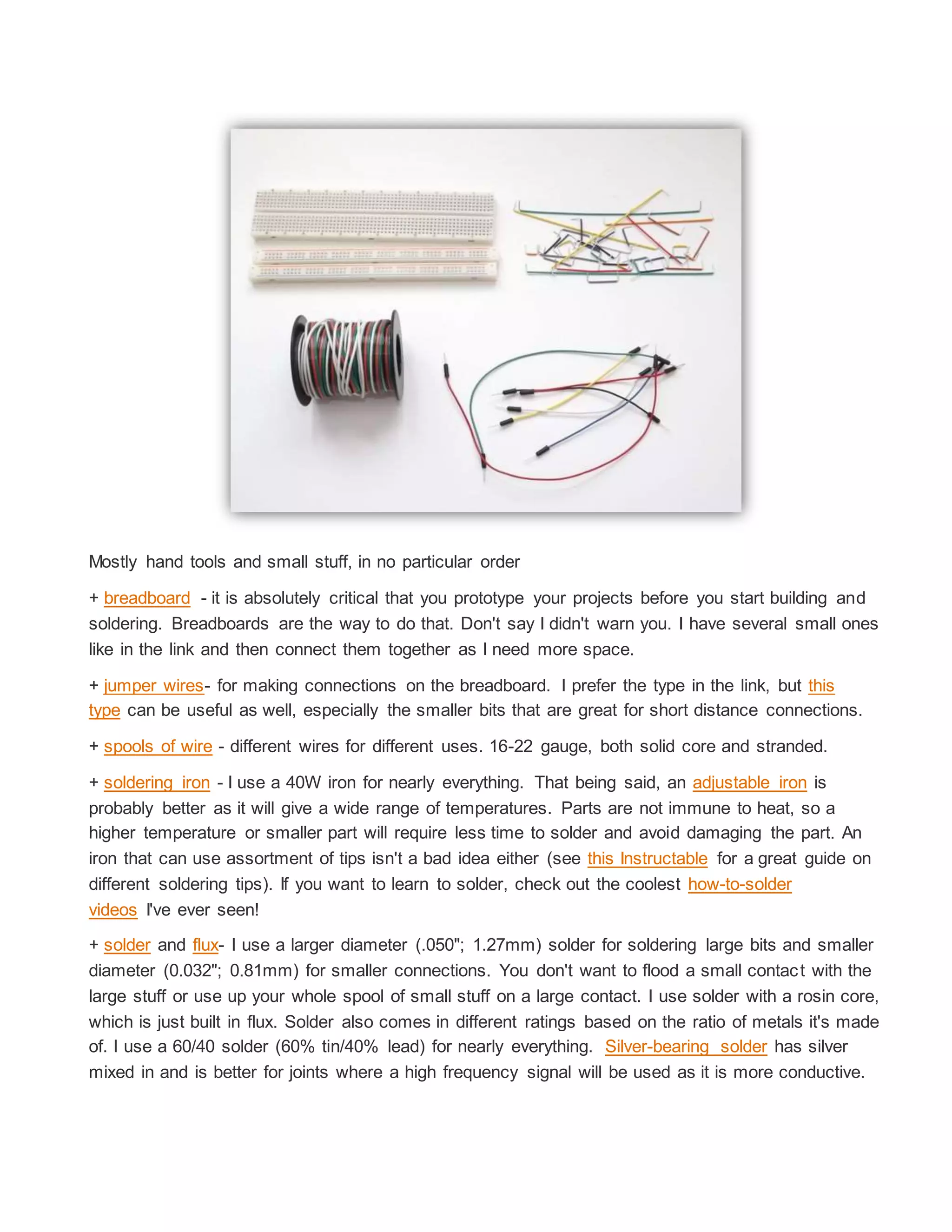 Essential for electronic | DOCX | Jewelry Making | Arts and Crafts