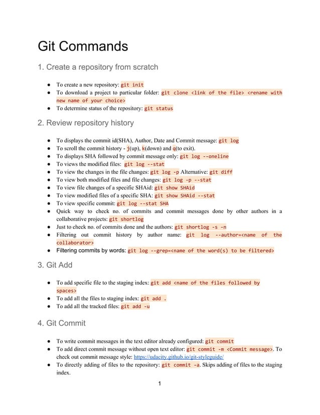 Essential Git And Github Commands Pdf