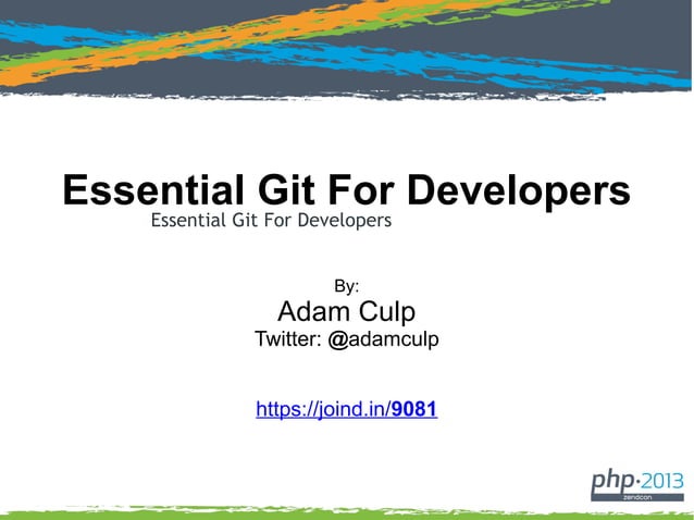 Essential git for developers | PPT