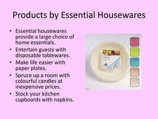 Essential housewares | PPTX