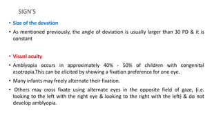 Essential infantile esotropia BY DR. VINIT KUMAR. Fellow Pediatric ...