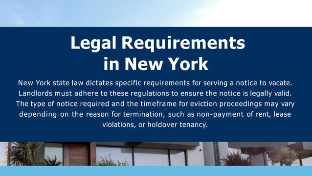 Ultimate Guide to Notice to Vacate in New York for Landlords | PPT