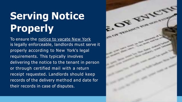 Ultimate Guide to Notice to Vacate in New York for Landlords | PPT
