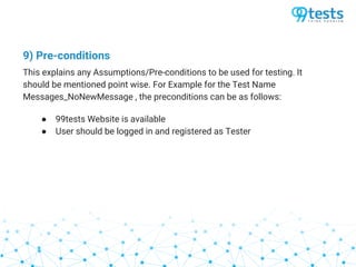 Essential information to be included in test cases | PPT