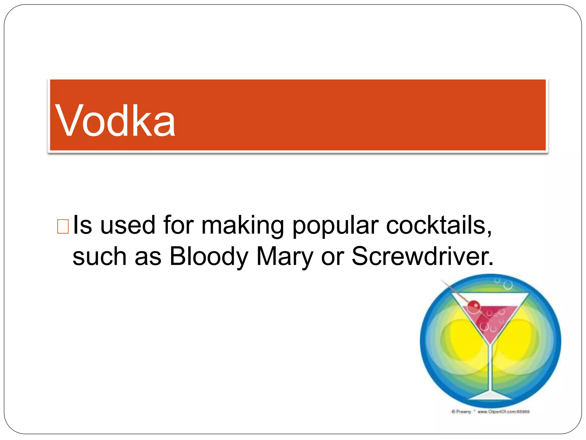 Essential ingredients for cocktail mixing | PPTX