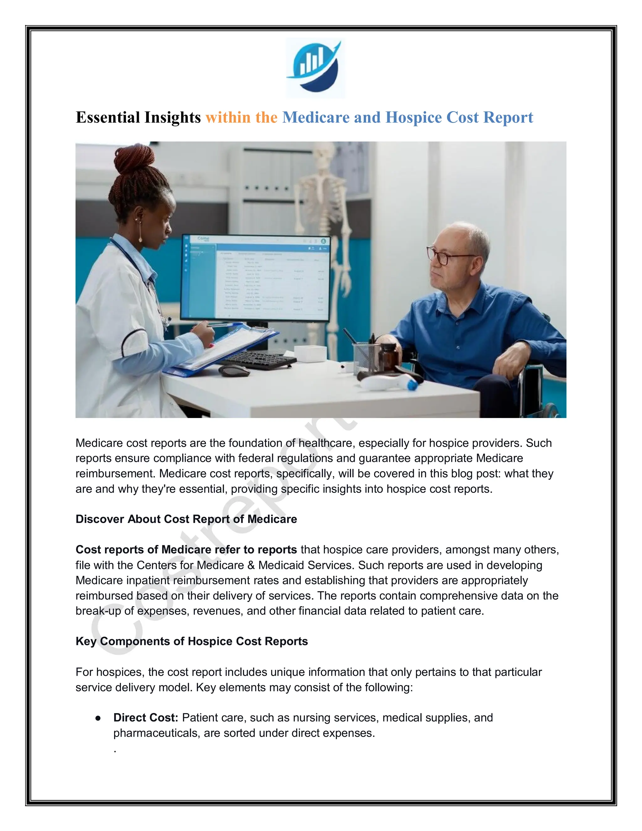 Essential Insights within the Medicare and Hospice Cost Report | PDF