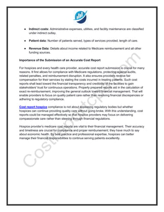 Essential Insights within the Medicare and Hospice Cost Report | PDF