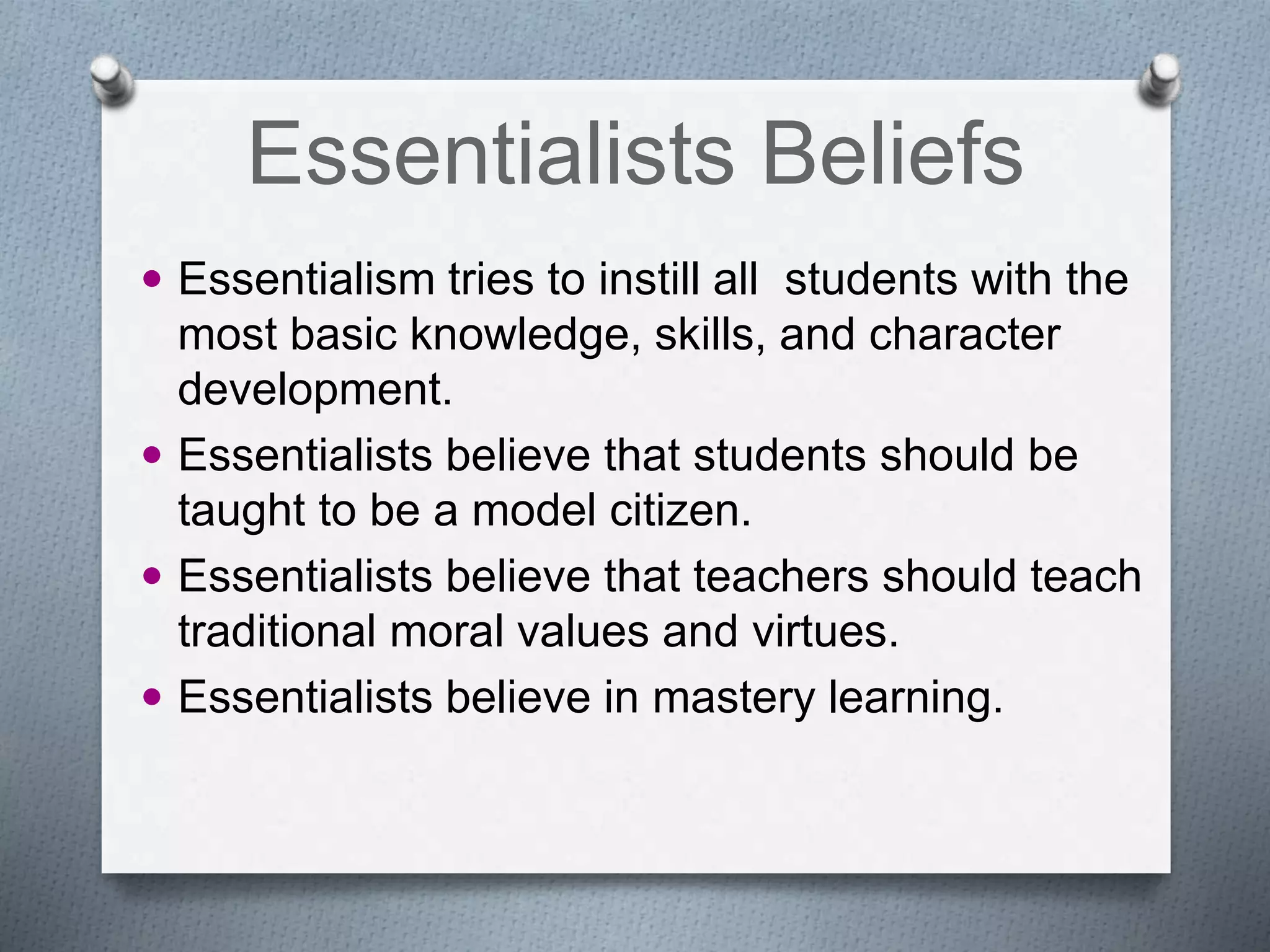 Essentialism | PPTX