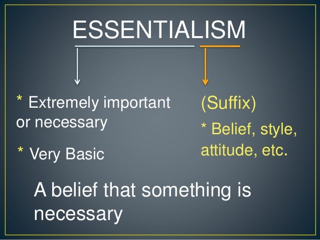 Essentialism