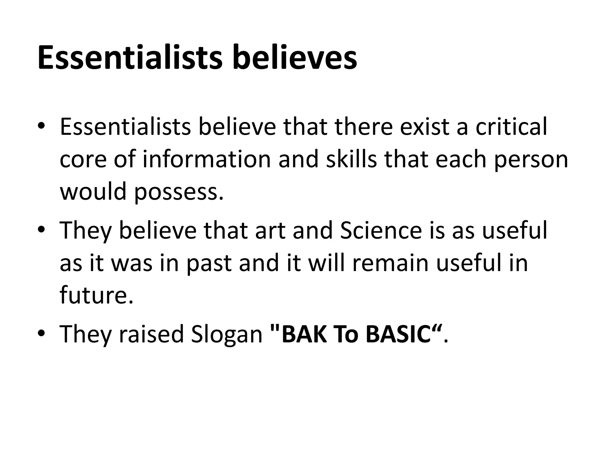 Essentialism | PPTX