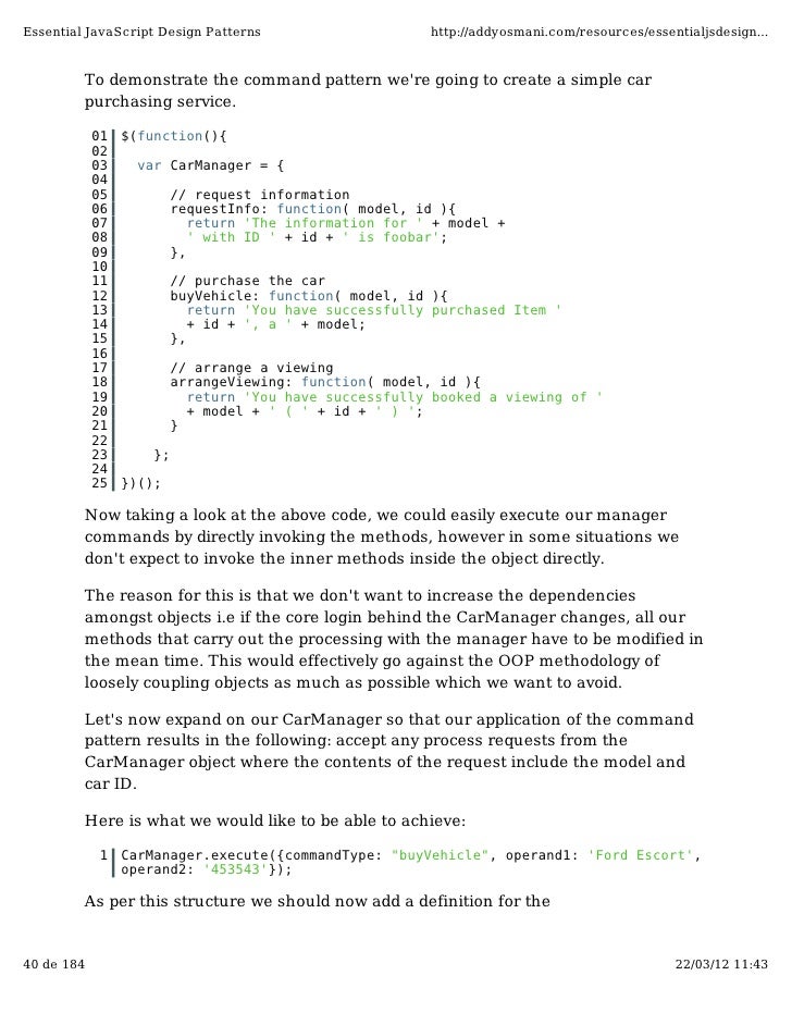 Essential Java Script Design Patterns 