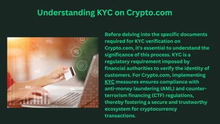 Navigating Crypto Compliance: Your KYC Journey with Crypto.com
