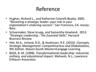 STRATEGIC LEADERSHIP : THE ESSENTIAL SKILLS | PPTX
