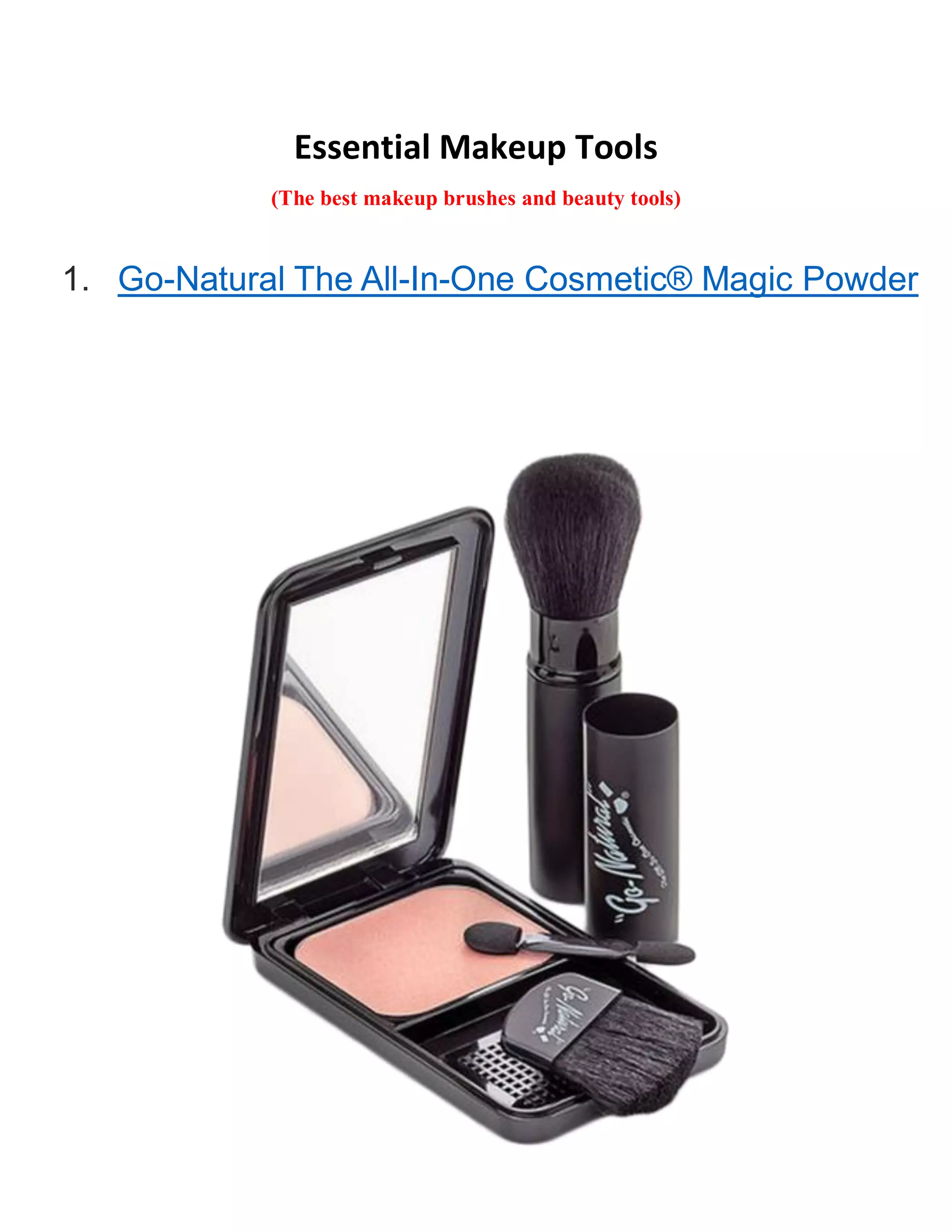 Essential makeup tools | PDF