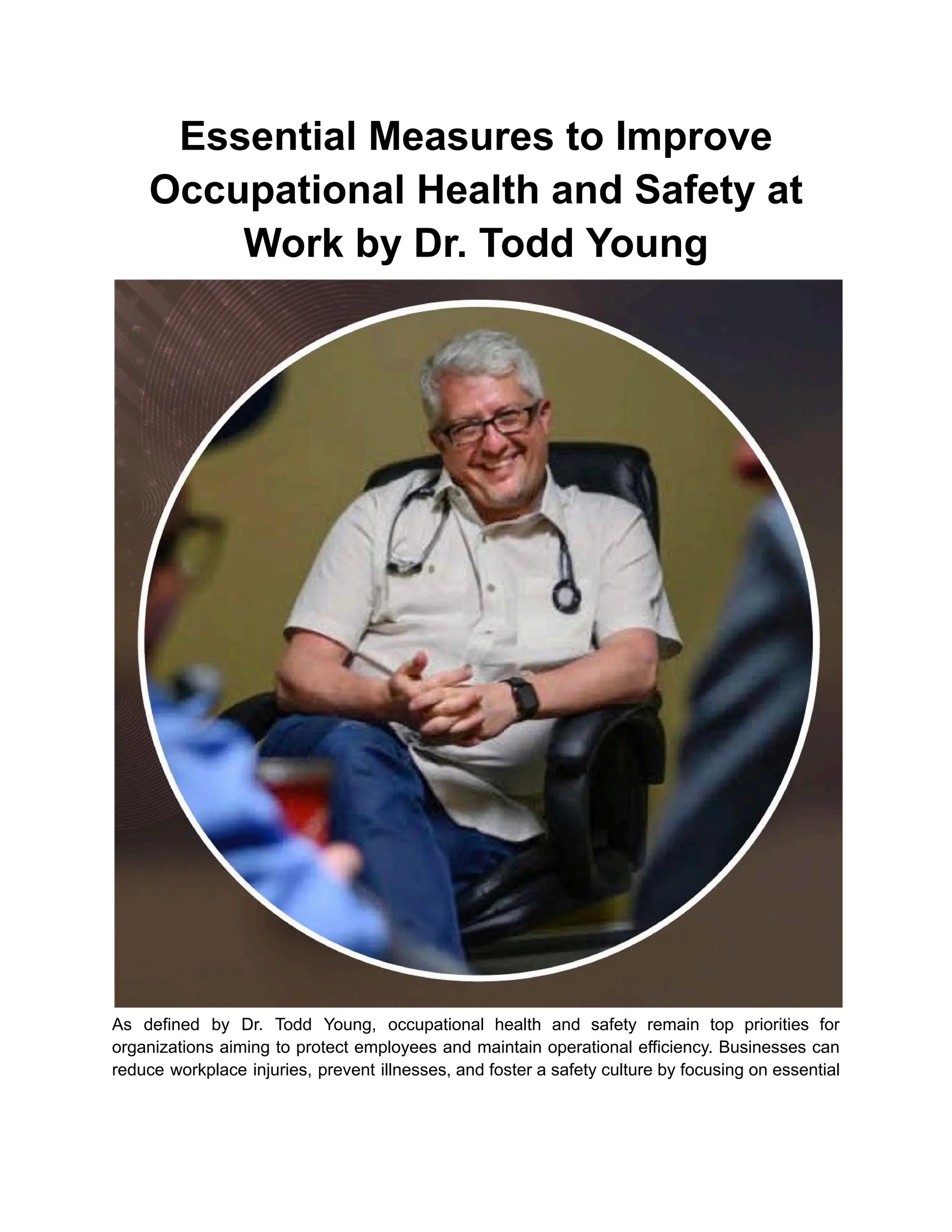 Essential Measures to Improve Occupational Health and Safety at Work by ...