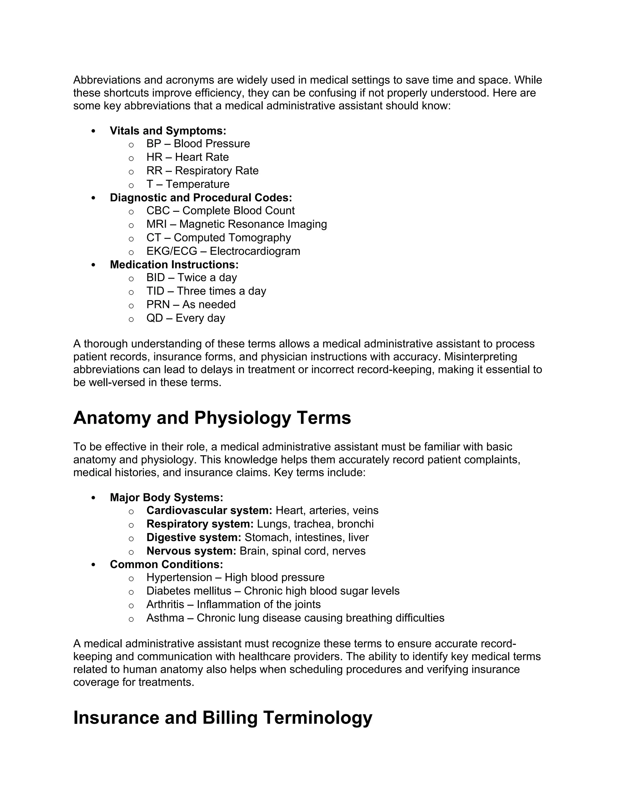 Essential Medical Terminology Every Medical Administrative Assistant ...