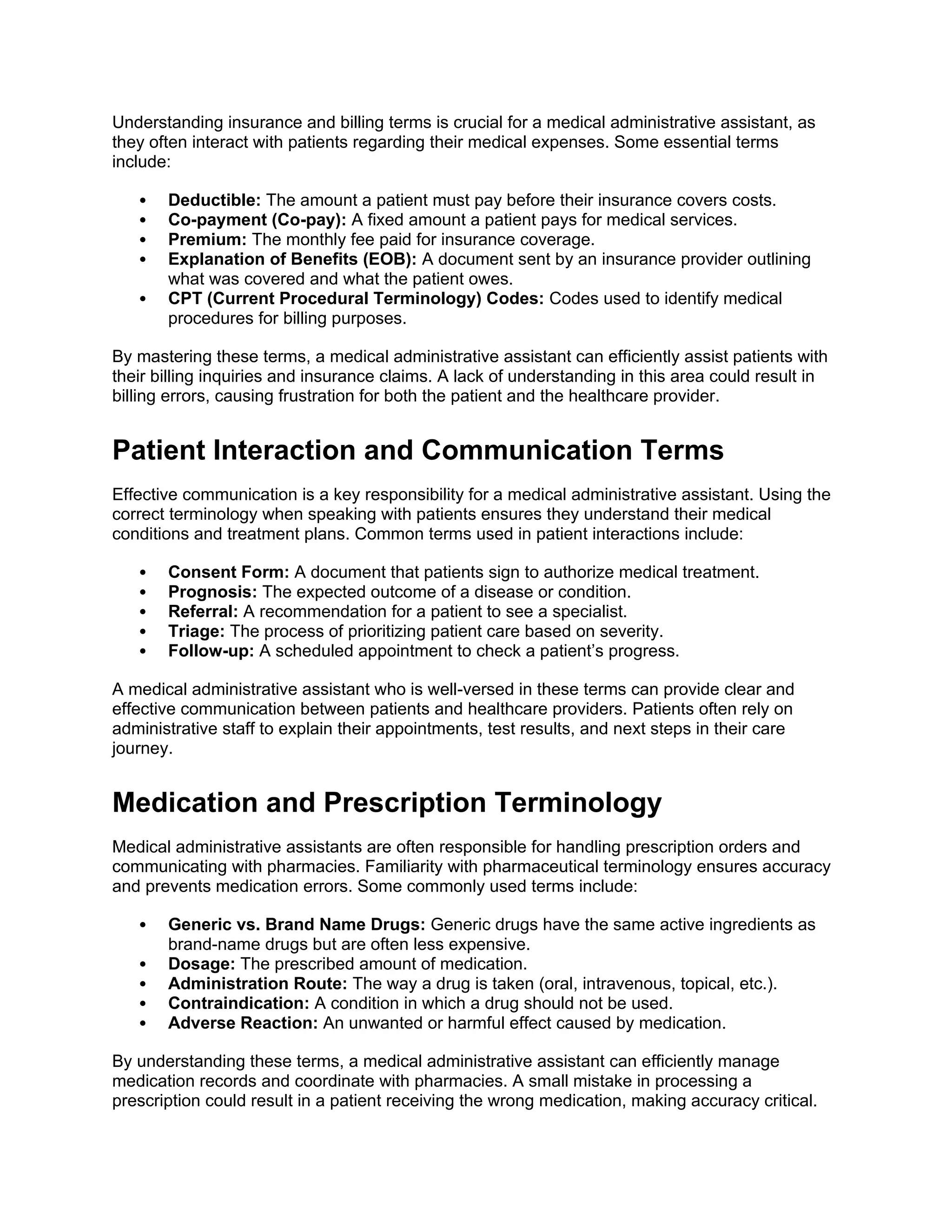 Essential Medical Terminology Every Medical Administrative Assistant ...