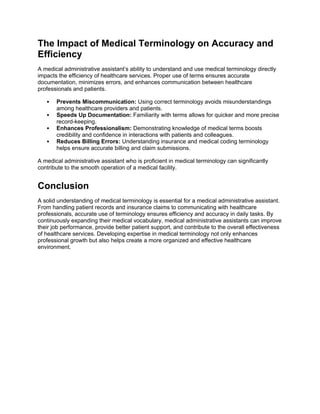 Essential Medical Terminology Every Medical Administrative Assistant ...