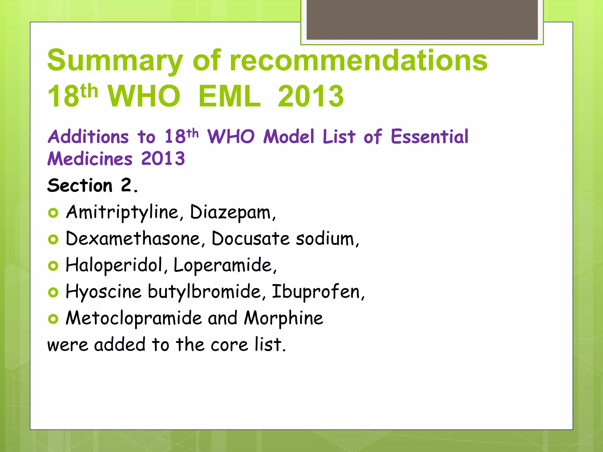 Essential medicine concepts | PPTX