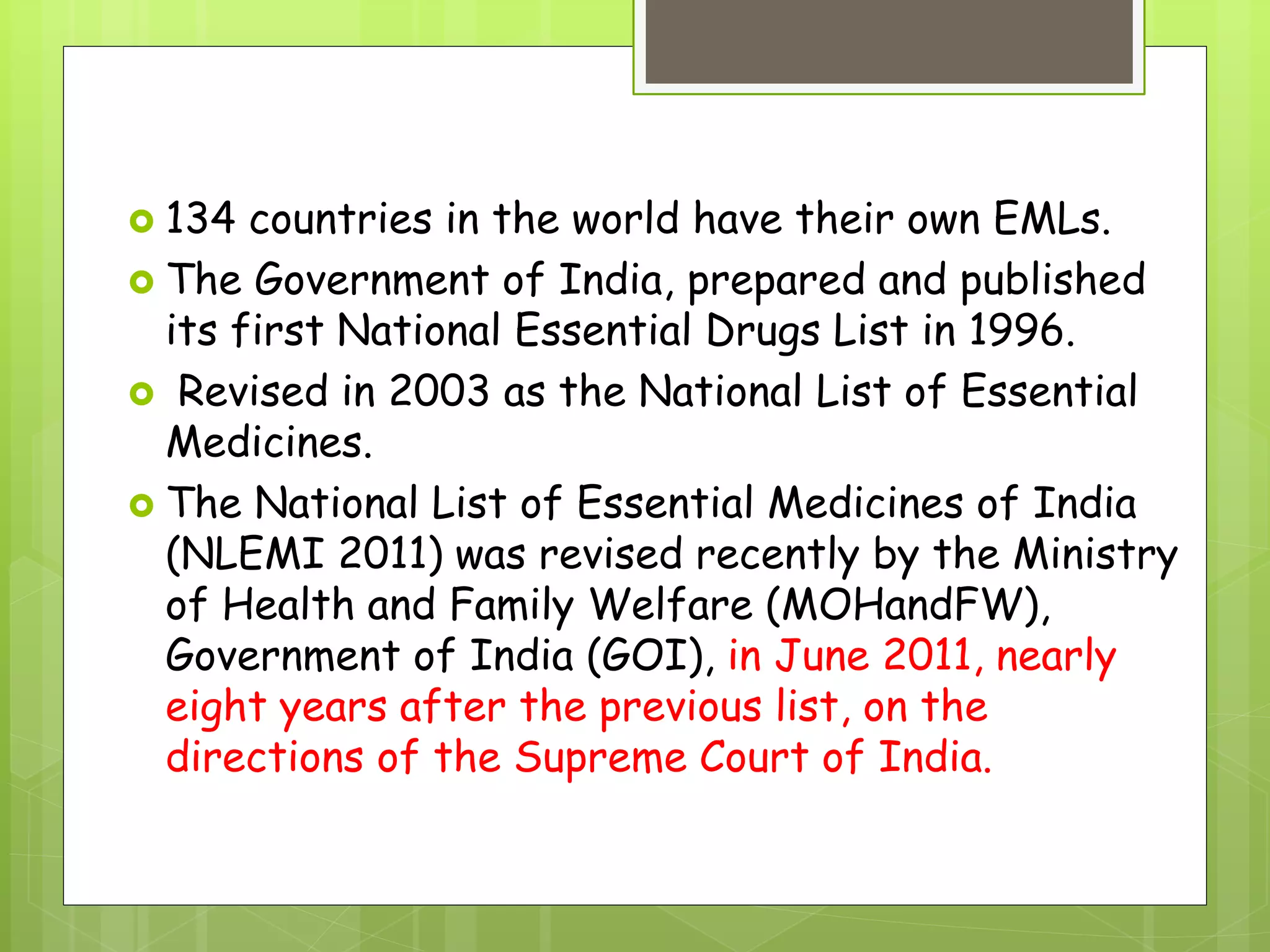 Essential medicine concepts | PPTX