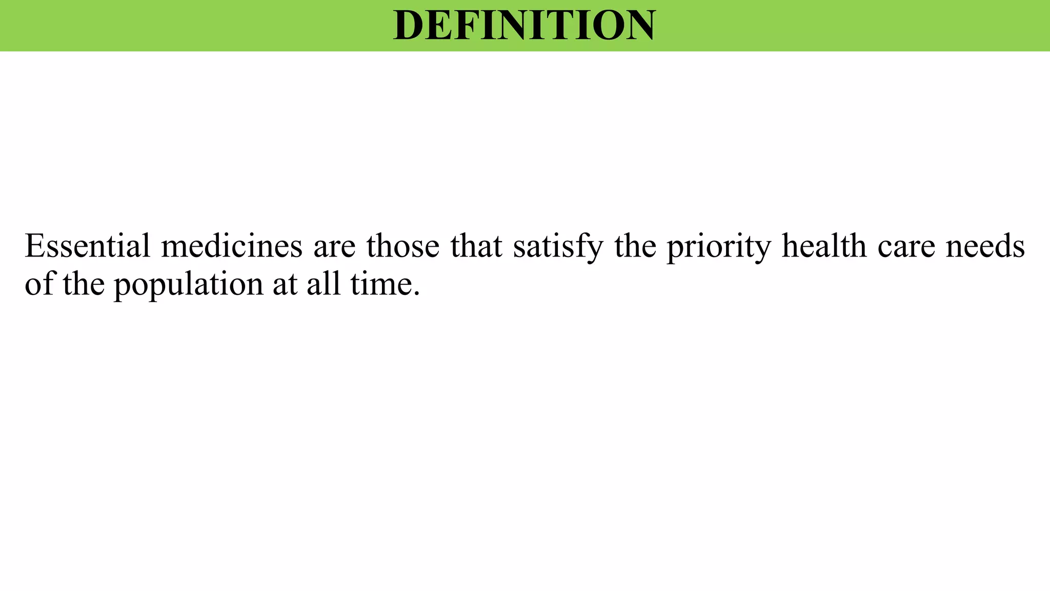 Essential medicine list | PPTX