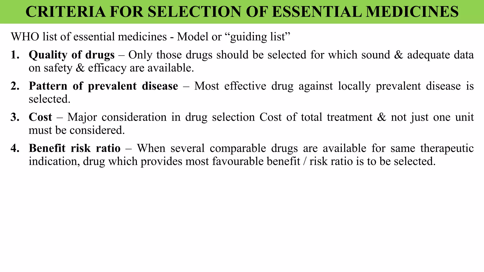 Essential medicine list | PPTX