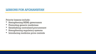 Enhancing Afghanistan's Essential Medicines Policy: Lessons from Sri ...