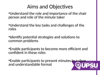 Essential Meeting Skills - Chair & Minute Taking.ppt