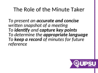 Essential Meeting Skills - Chair & Minute Taking.ppt