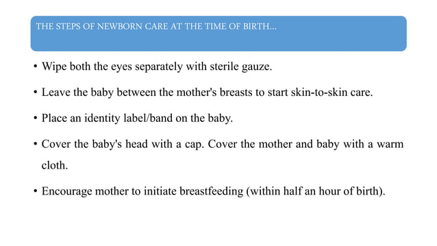 Essential newborn care | PPTX | Pregnancy | Reproductive Health