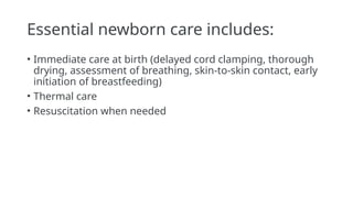 Essential Newborn Care as per guidelines of WHO | PPTX