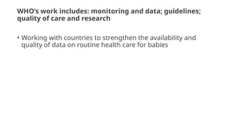 Essential Newborn Care as per guidelines of WHO | PPTX