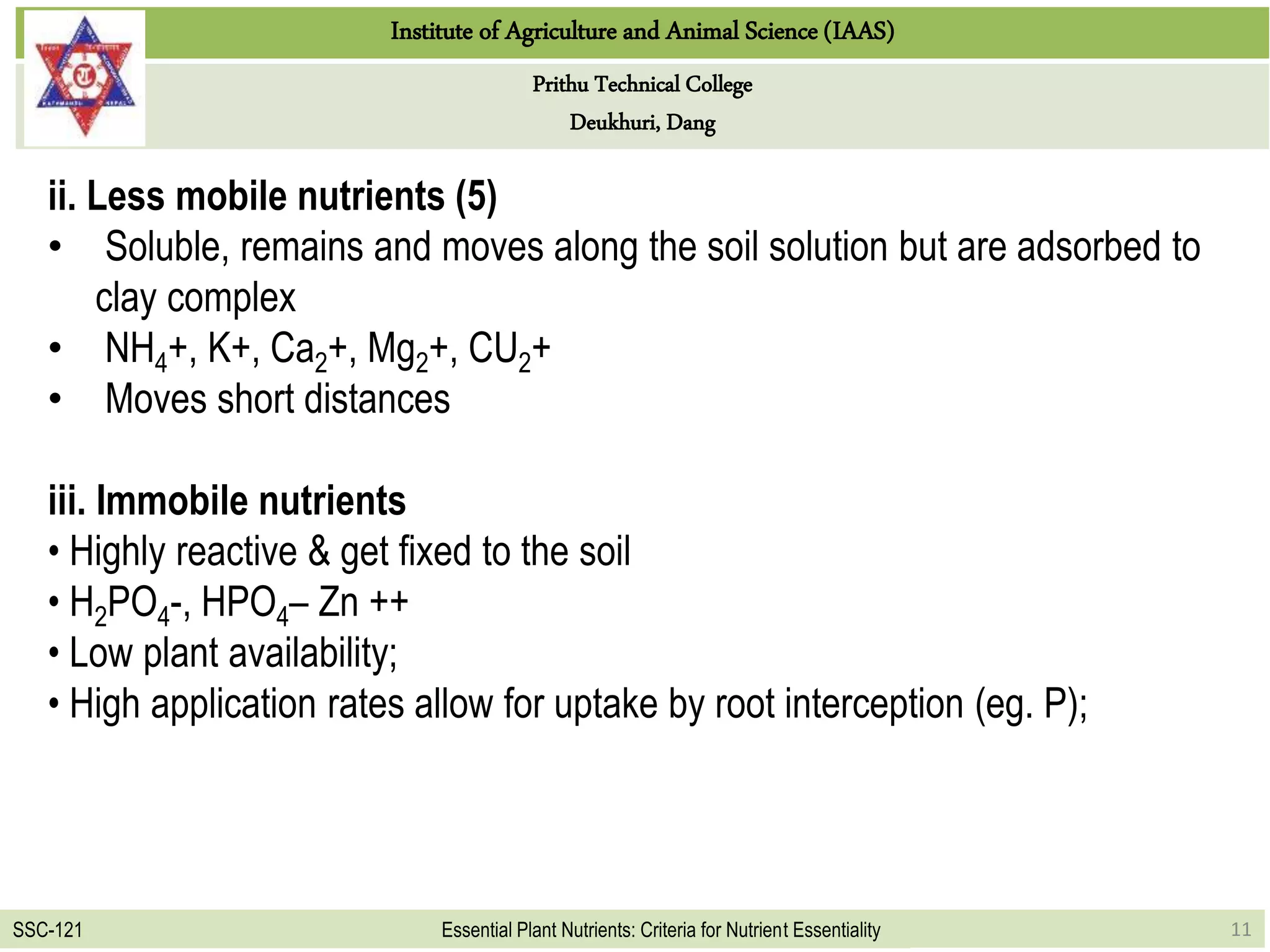 Criteria for nutrient essentiality | PPTX