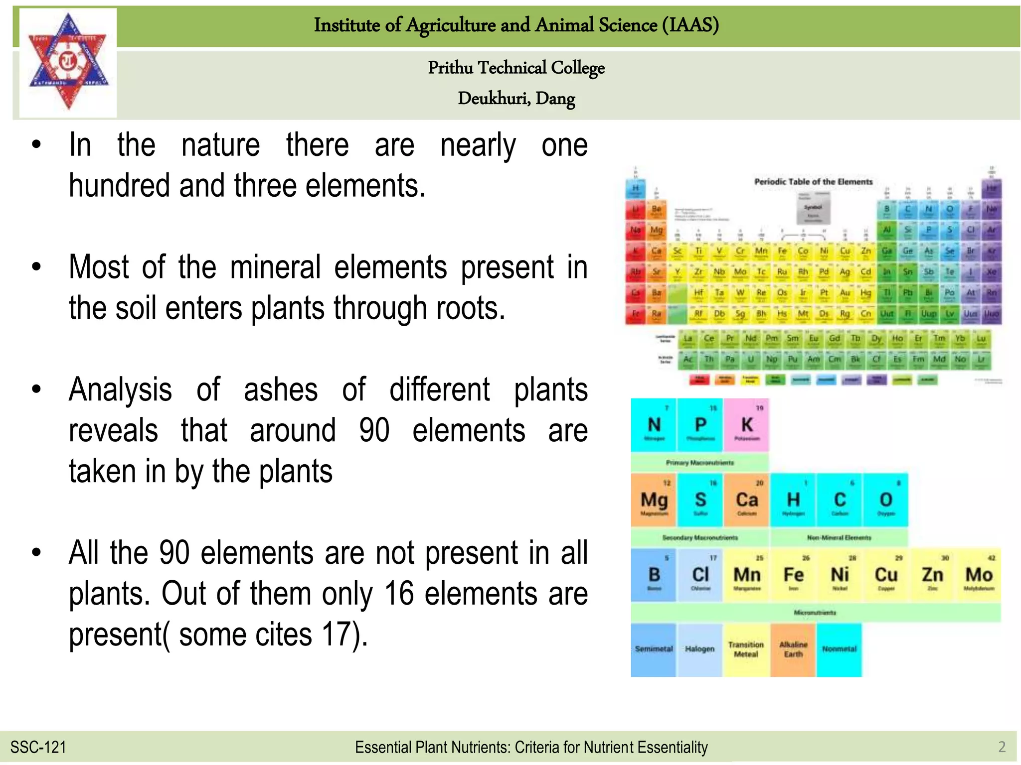 Criteria for nutrient essentiality | PPTX