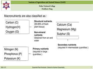 Criteria for nutrient essentiality | PPTX