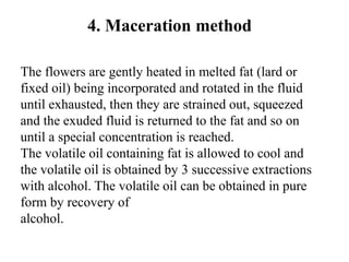 Essential oil extraction methods of aromatic crops | PPTX