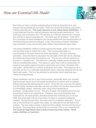 Information about Essential Oils | PPTX