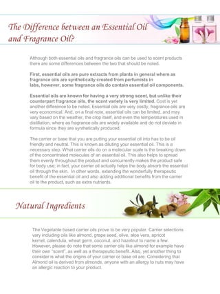 Information about Essential Oils | PPTX