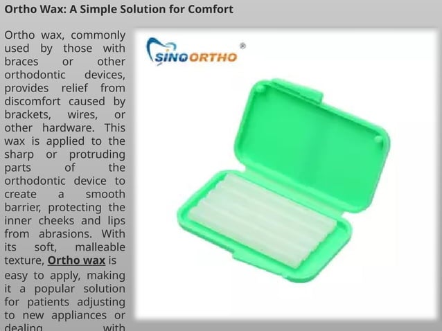 Essential Orthodontic Tools for Effective Treatment: Facemask, Ortho Wax, Brackets, and Arch ...