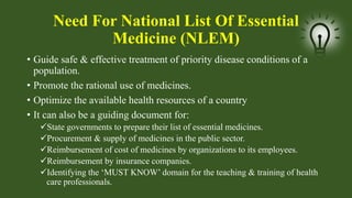 ESSENTIAL MEDICINE & P-DRUG /NLEM/PHARMACOLGY | PPTX