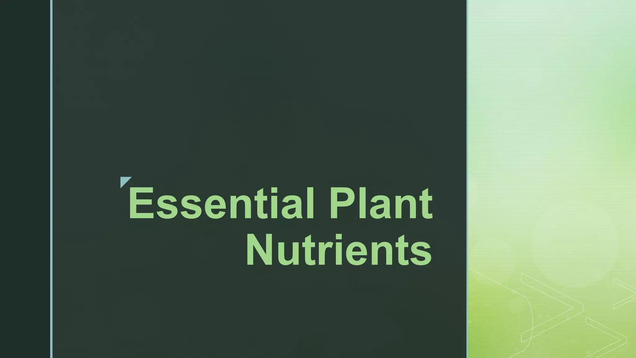 Essential plant nutrients | PDF