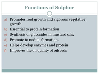 Essential plant nutrients and their functions | PPTX