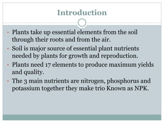 Essential plant nutrients and their functions | PPTX