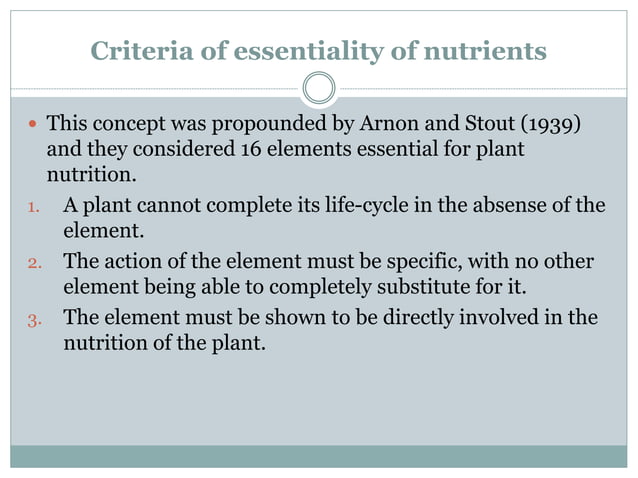Essential plant nutrients and their functions | PPTX