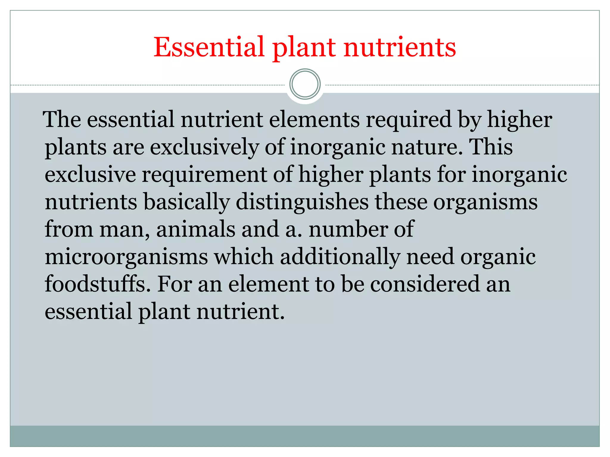 Essential plant nutrients,ppt | PPTX