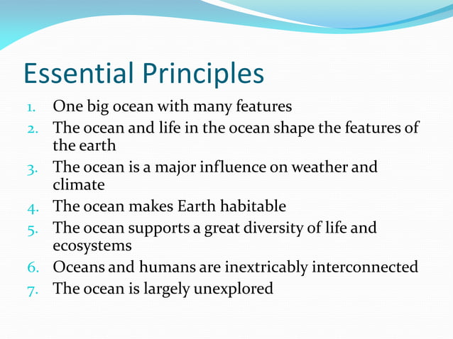 Essential principles about our ocean | PDF