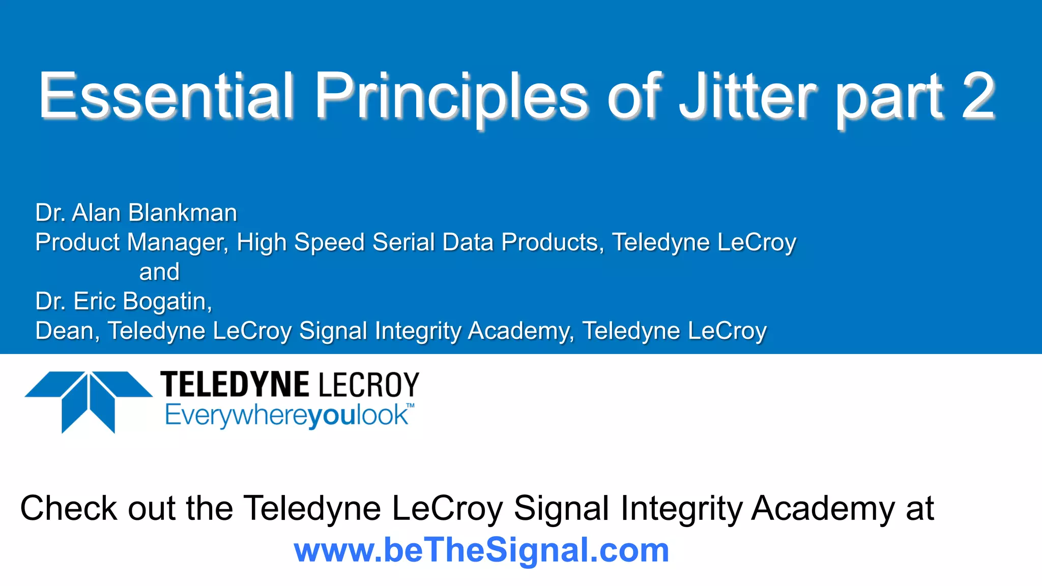 Essential principles of jitter part 2 the components of jitter | PDF