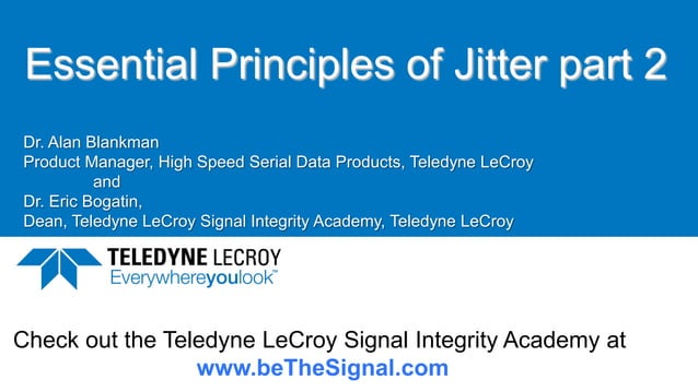 Essential principles of jitter part 2 the components of jitter | PDF