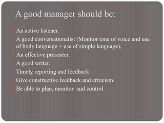 Essential qualities of a manager | PPTX